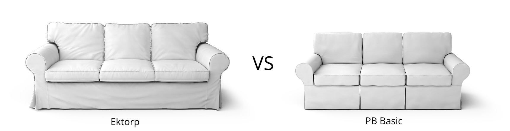 IKEA Ektorp VS PB Basic sofa review - The classic sofa showdown | Comfort Works Blog & Sofa ...
