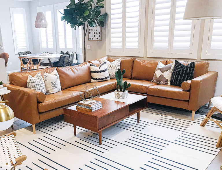 How to make a leather sofa work with any home decor style | Comfort ...